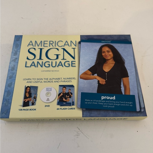 Other | American Sign Language Learning Kit Catherine Nichols Book Dvd ...